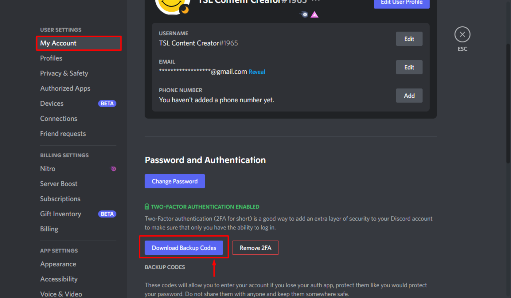 ≫ Cómo Obtener Códigos De Copia De Seguridad De Discord - 1000Demonios